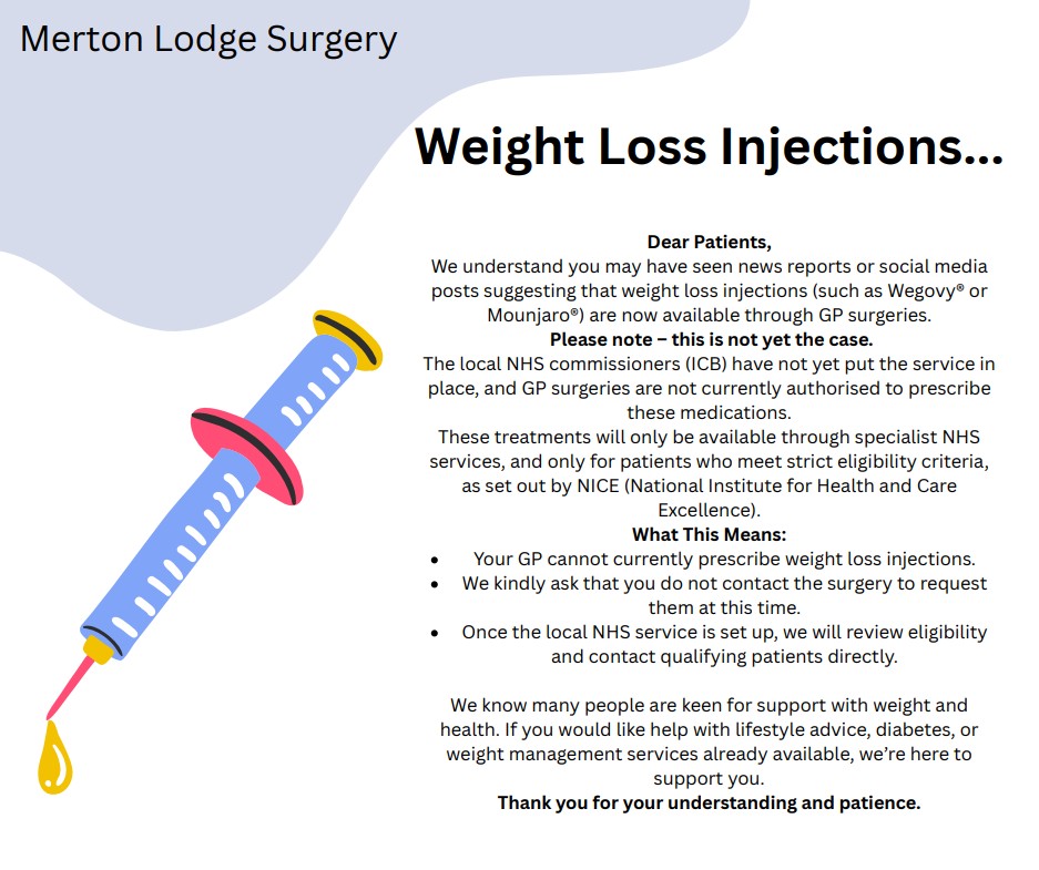 Weight Loss Injections – Merton Lodge Surgery